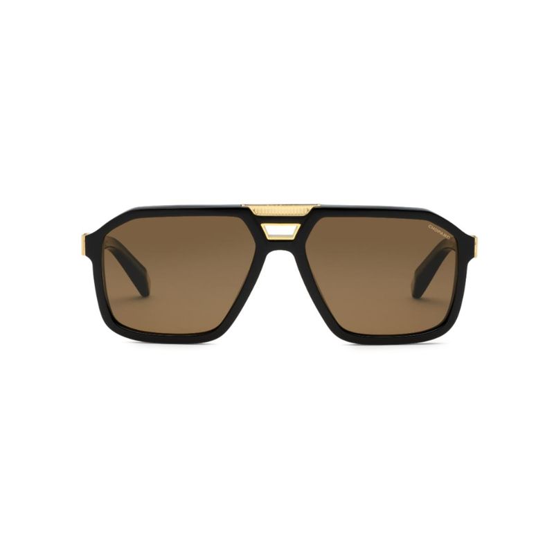 Buy Chopard Shiny Black-Light Gold Acetate Frame and Green Colored Lens ...