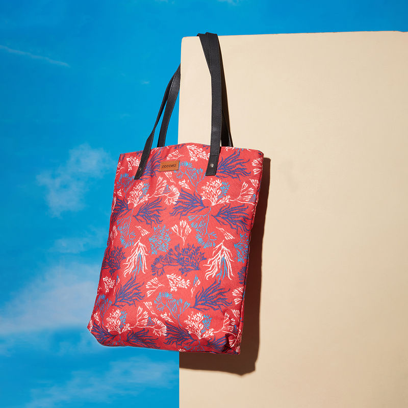 Buy Pipa Bella by Nykaa Fashion Quirky Red Floral Amelia Tote Bag Online