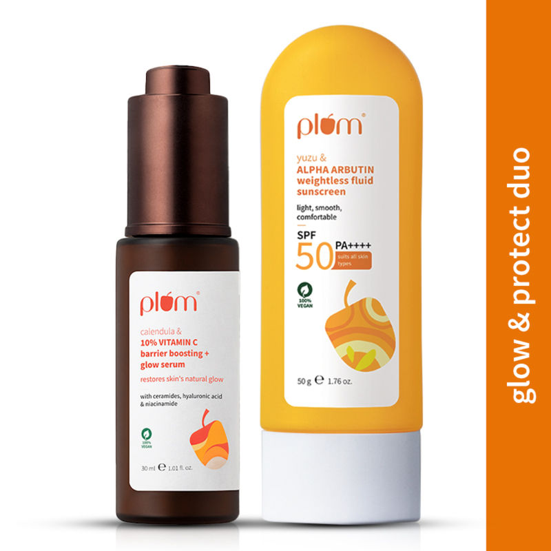 Buy Plum Bestselling Vitamin C & Alpha Arbutin Sun Protect Duo - For ...