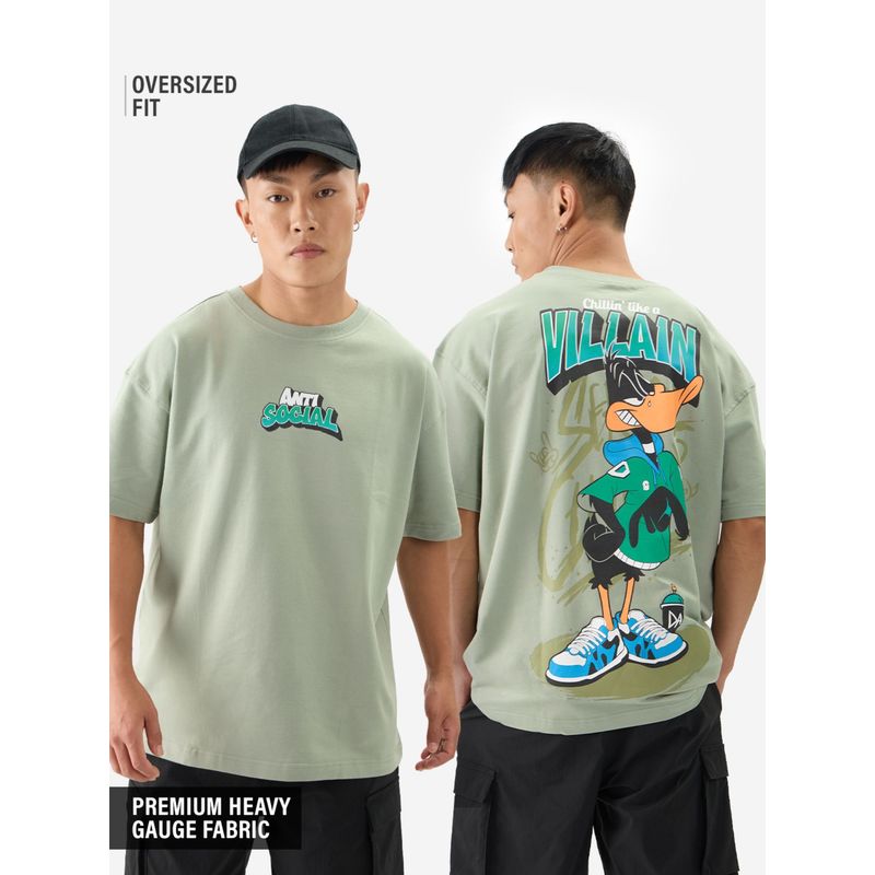 Buy The Souled Store Official Daffy Duck Chillin Villain Oversized T ...