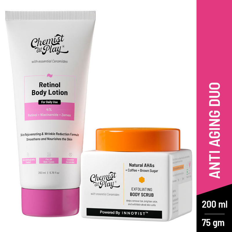 Buy Chemist at Play Retinol Anti-Aging Body Lotion + Exfoliating Body ...