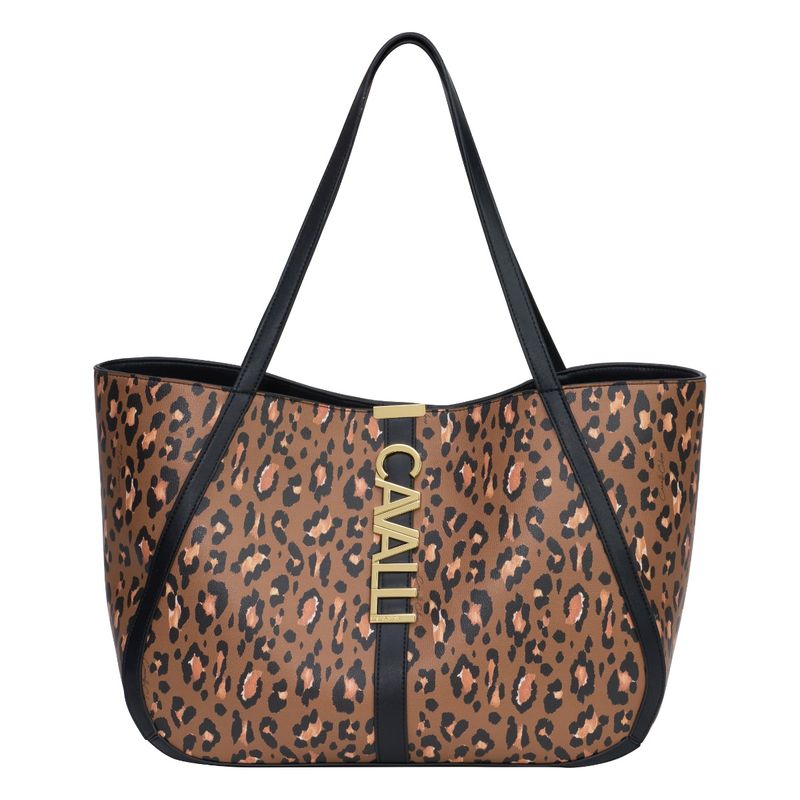 Buy Cavalli Class Women Leopard Synthetic Alessandra Tote Bag Online