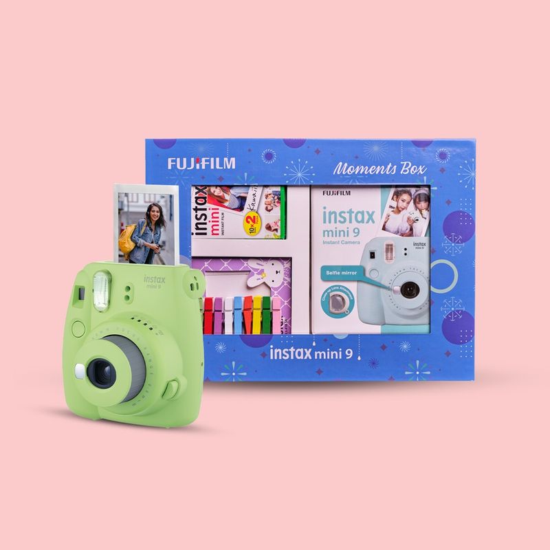 Buy Fujifilm Instax Mini 9 Instant Camera Moments Box - Lime Green Online