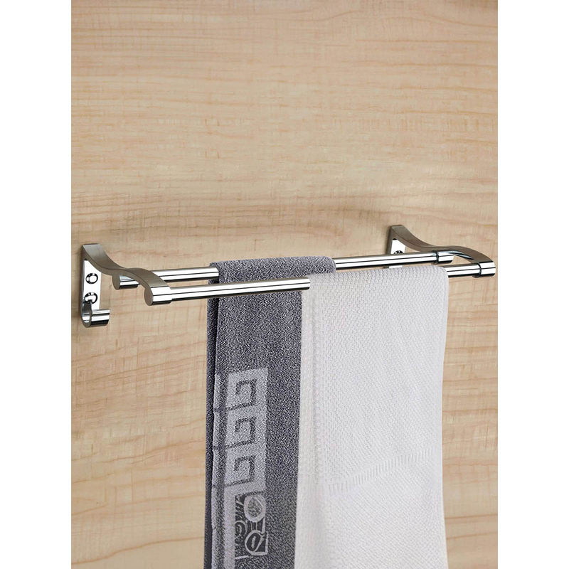 Buy Plantex Planet Stainless Steel 18 Inch Double Towel Rod Online