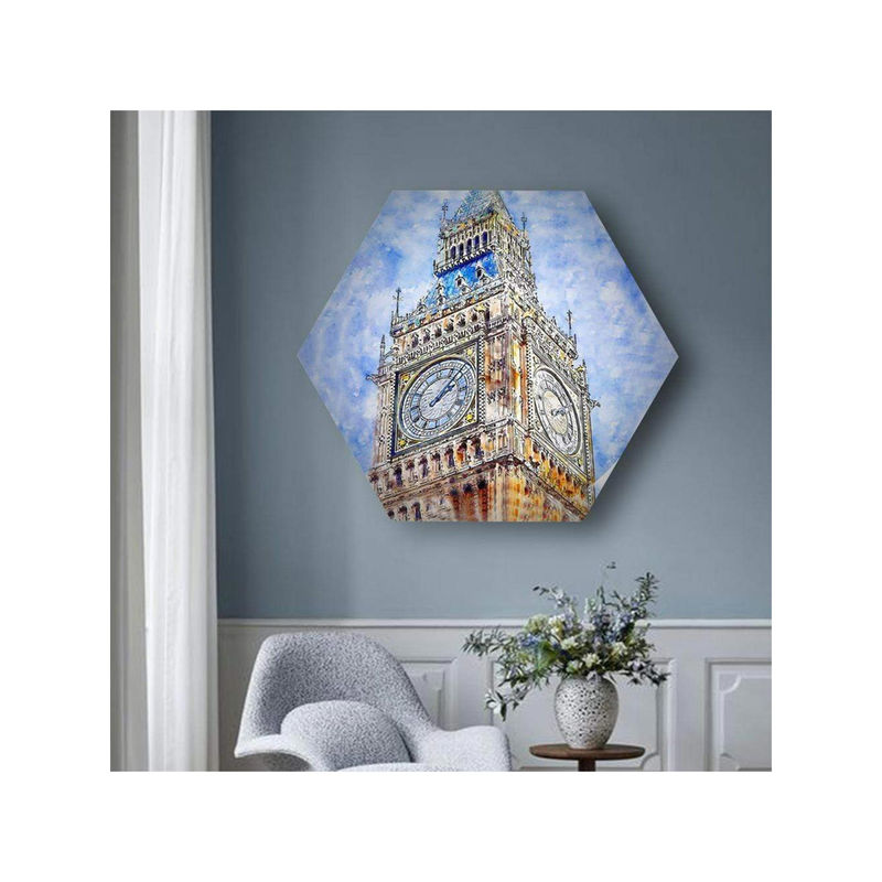 Buy The Artment Painted Monuments Hexagonal Canvas Matte Finish Multi ...