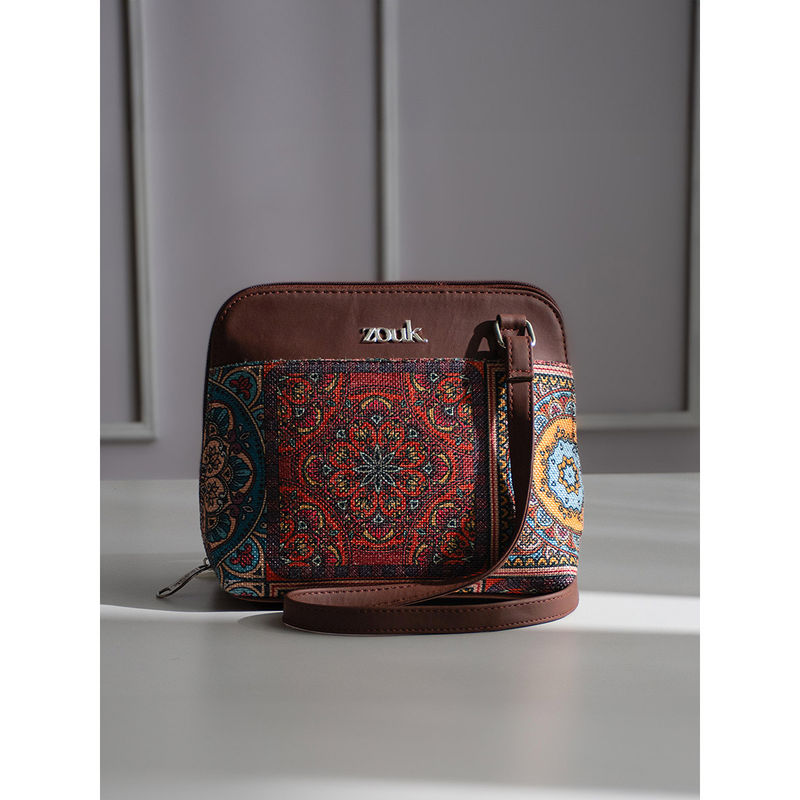 Buy Zouk Multicolor Mandala Print Ooo Sling Bag Online