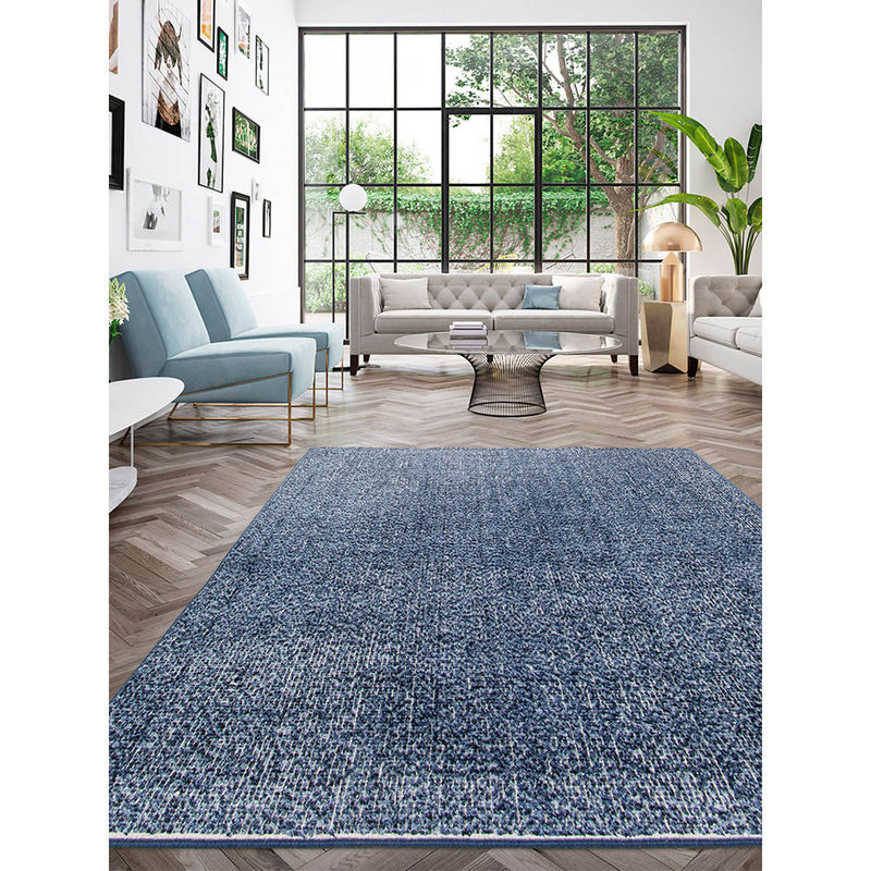 Buy Ddecor Live Beautiful Navy-Polypropylene-Large-Rug-Re-Mix Online