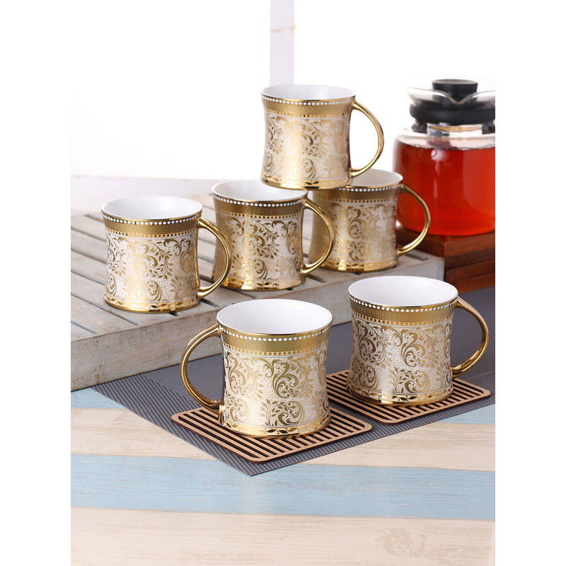 Buy CLAY CRAFT Fine Ceramic Coffee & Tea Mugs, 150ml, Set of 6 Online