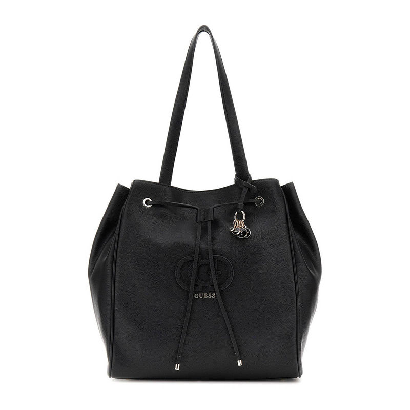 Buy Guess Black Solid Calebra Drawstring Shoulder Bag Online