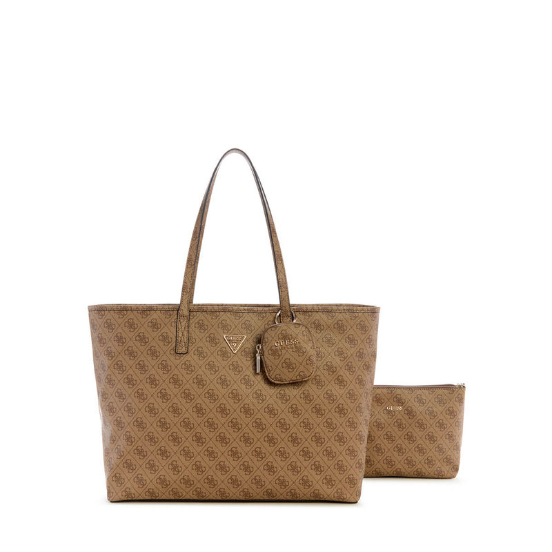 Buy Guess Latte Logo Printed Power Play Tech Tote Bag with Pouch & Coin ...