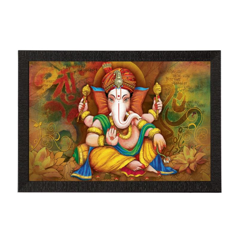 Buy eCraftIndia Lord Ganesha Texture Uv Art Painting Online