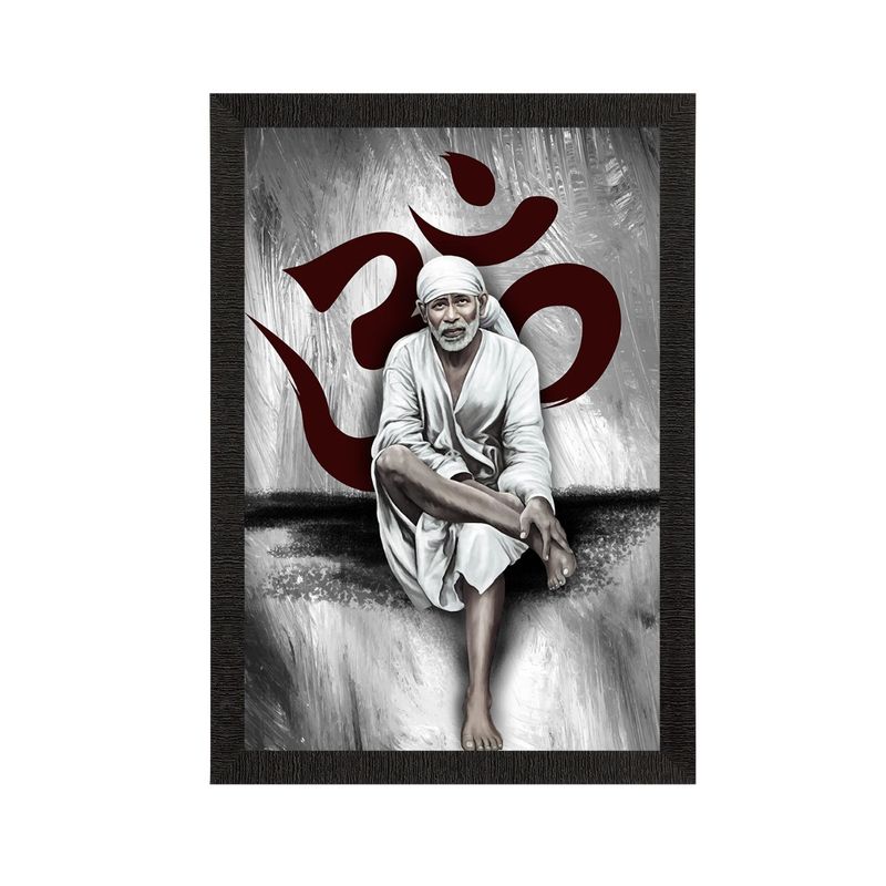 Buy eCraftIndia Sai Baba Texture Uv Art Painting Online