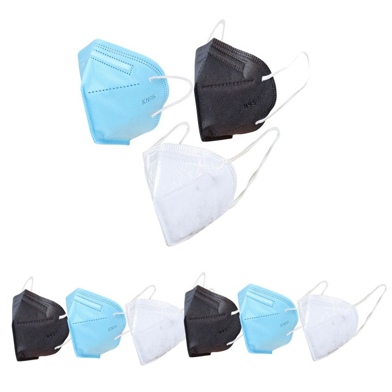 Fabula Pack Of 9 Kn95/N95 Anti-Pollution Reusable 5-Layer Mask (Black ...