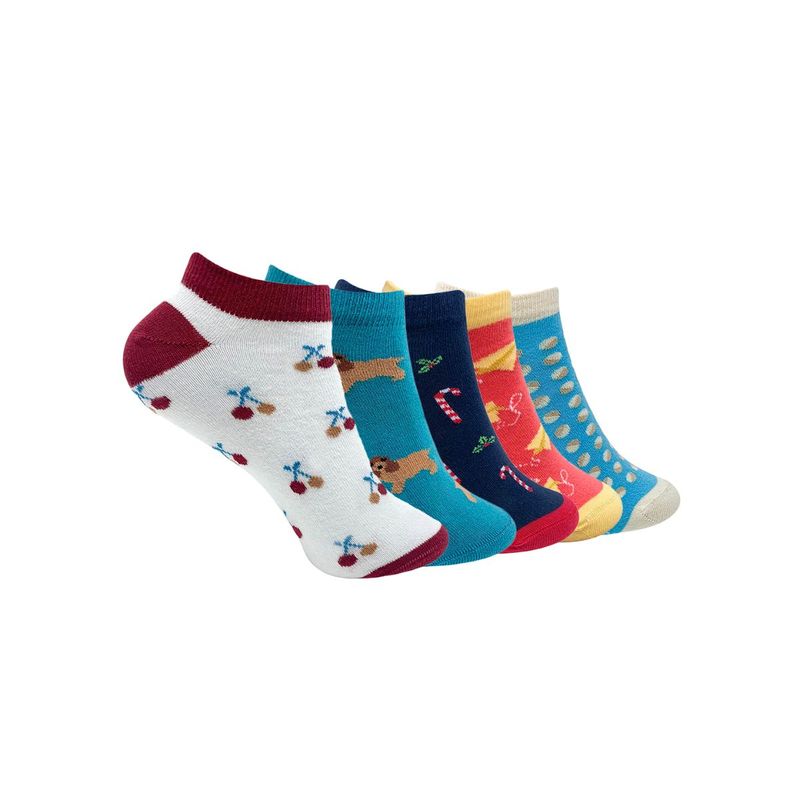 Buy Mint & Oak Women Positively Pretty Socks (Pack of 5) Online