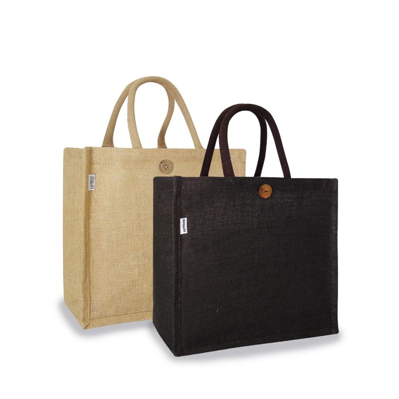 Buy Earth Bags BROWN & NATURAL COLOR BAGS WITH LOOP CLOSURE-PACK OF 2 ...