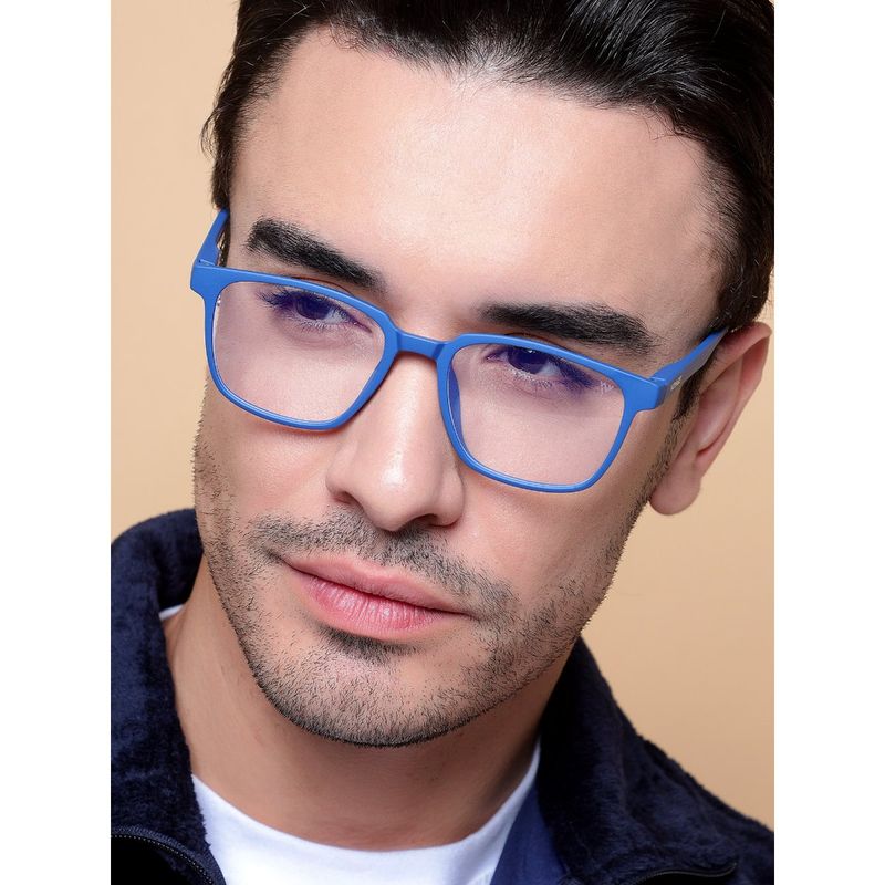 Buy Voyage Royal Blue Square Eyeglasses for Men & Women (52) Online