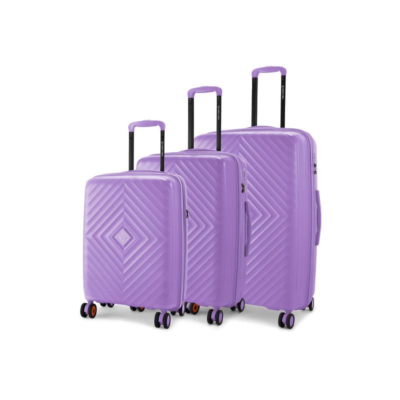 Buy Nasher Miles Antwerp Polypropylene Pastel Purple Trolley Bag (Pack ...