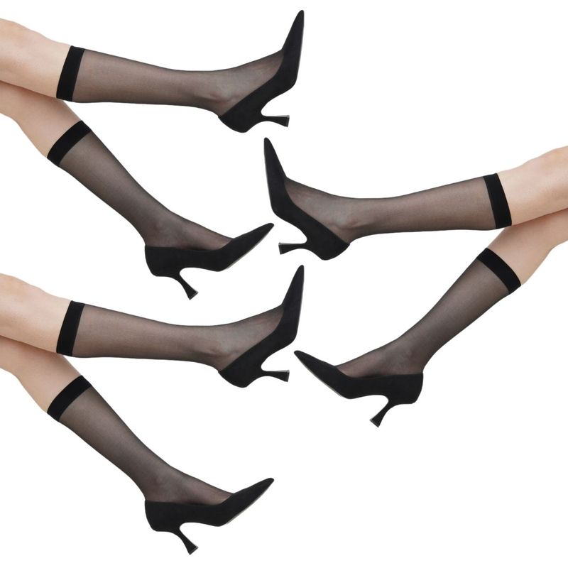 Buy NEXT2SKIN Women's Ultrathin Transparent Knee Length Stocking Socks ...