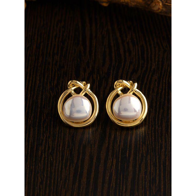 Buy E2O Fashion Gold Stud Earrings For Women Online