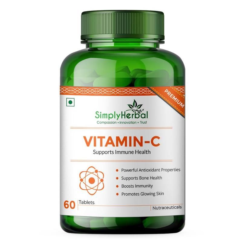 Buy Simply Herbal Vitamin C Tablets For Glowing Skin & Face Health Online