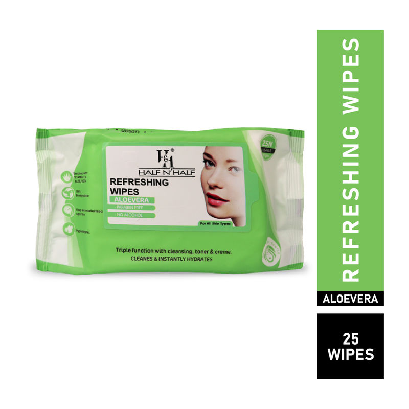 Buy Half N Half Refreshing Wipes - E-28-Aloevera Online