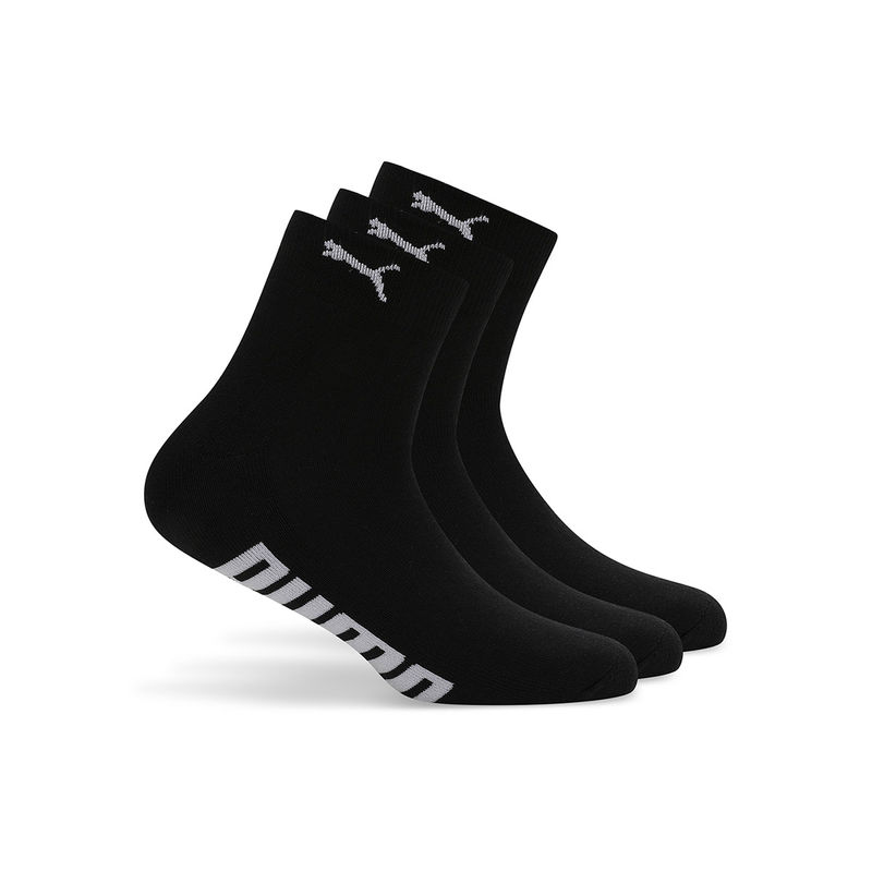 Buy Puma Ankle Length Half Terry Unisex Black Socks (Pack of 3) Online