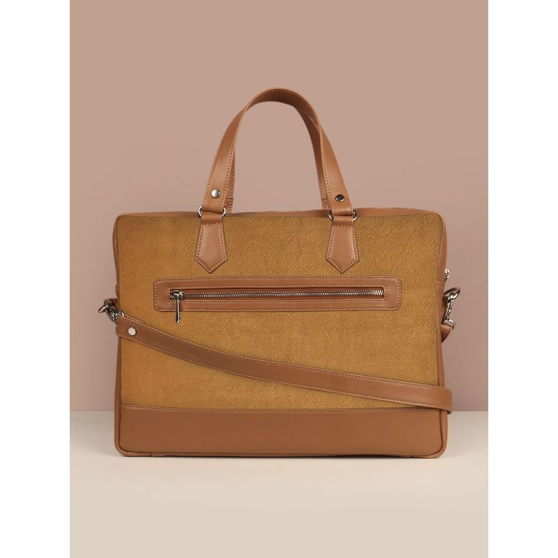 Buy The House Of Ganges Ross Soft Jute Laptop Bag - Mustard (L) Online