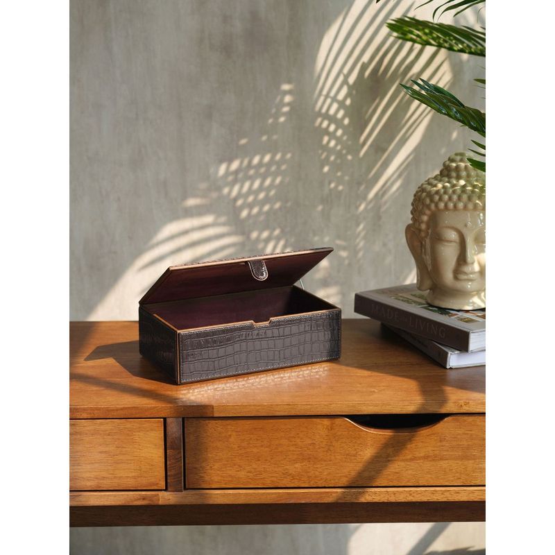 Pure Home + Living Small Brown Boris Lid Box: Buy Pure Home + Living ...