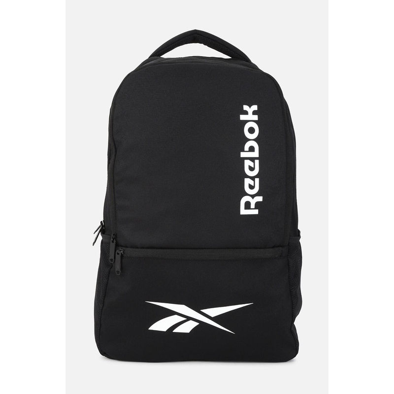 Buy Reebok Unisex Black Printed Zip Closure Backpack Online