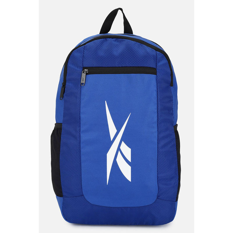 Buy Reebok Unisex Blue Printed Zip Closure Backpack Online