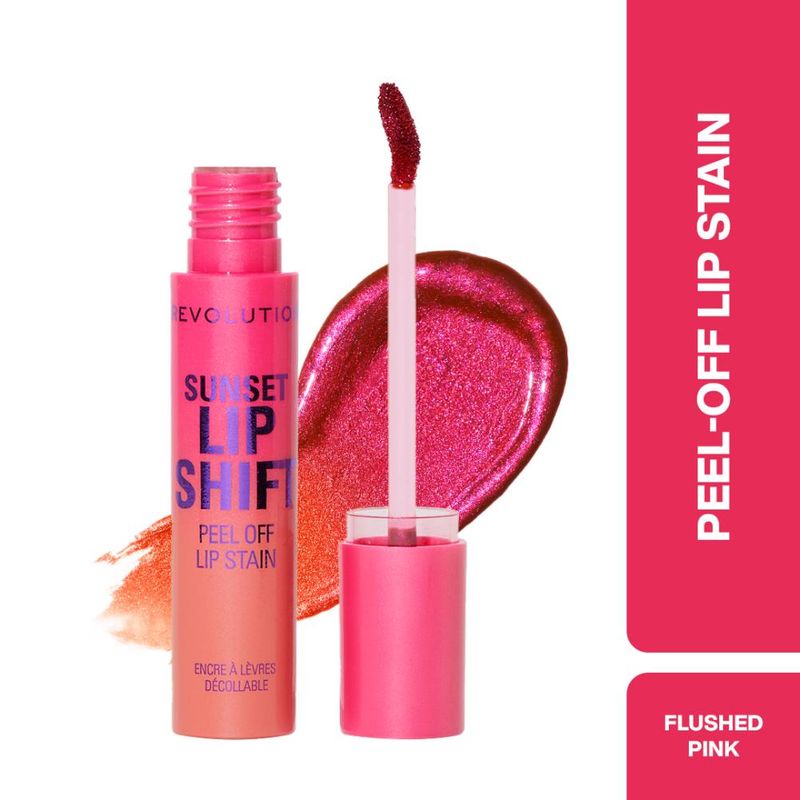 Buy Makeup Revolution Sunset Shift Peel Off Lip - Stain Flushed Pink Online
