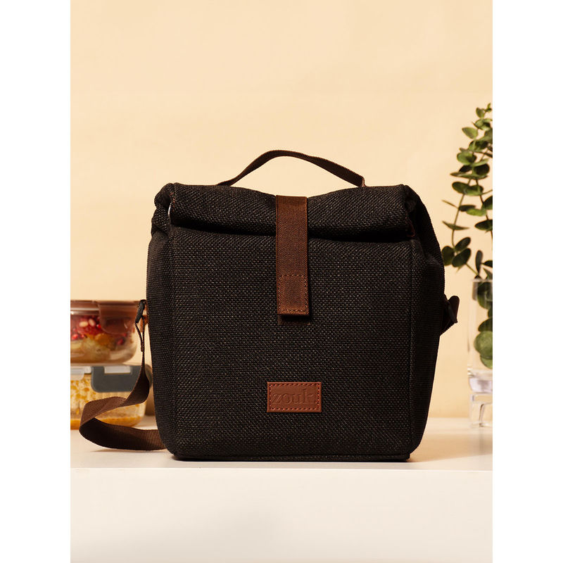 Buy Zouk Jet Black Roll Up Lunch Bag Online