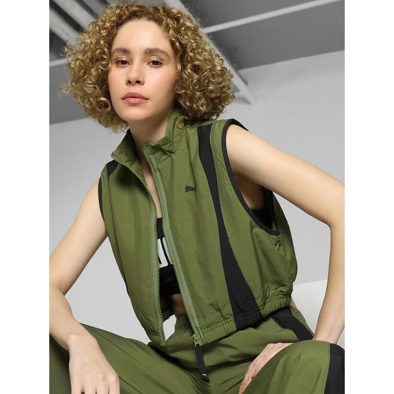 Buy Puma DARE TO Woven Women Green Jacket Online