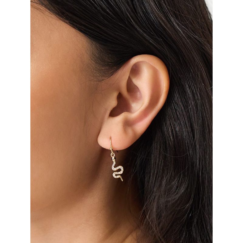 Buy Accessorize London White Snake Drop Earrings Online