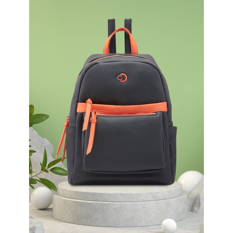 Buy Caprese Black Solid Backpack Online