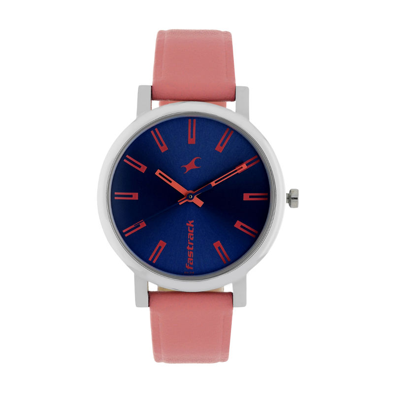 Buy Fastrack Blue Dial Leather Watch Online