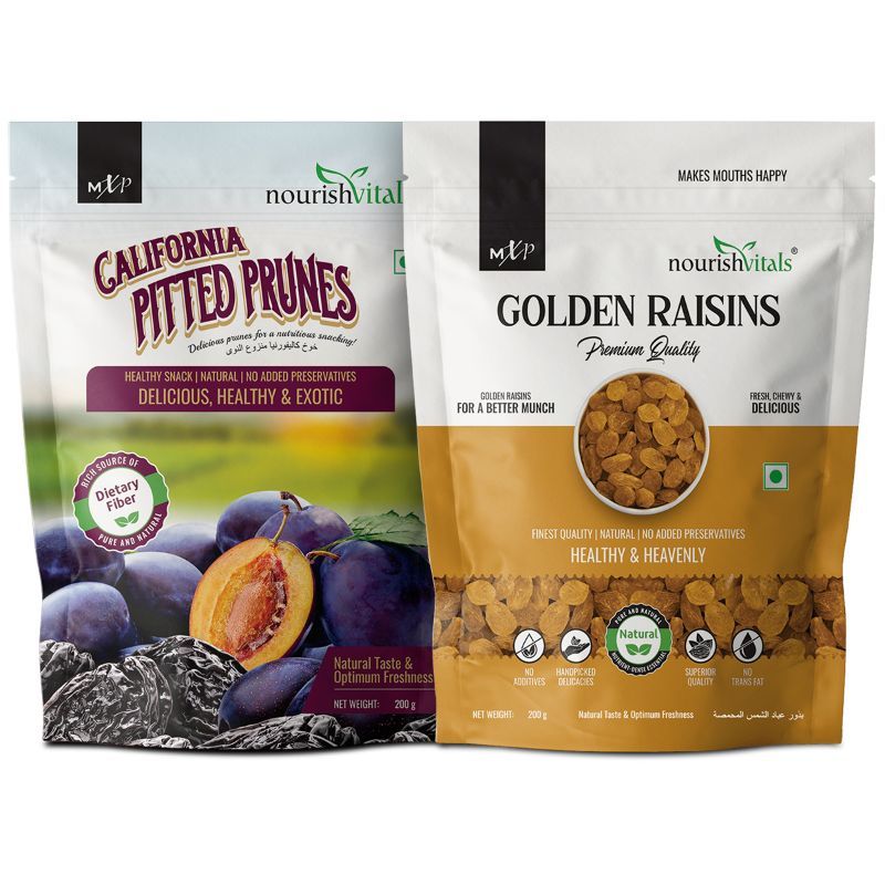 Buy NourishVitals Combo, California Pitted Prunes + Golden Raisins ...