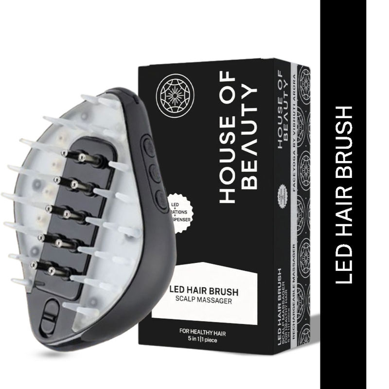 Buy House Of Beauty Led 5-In-1 Scalp Massager With Vibrations, Red ...