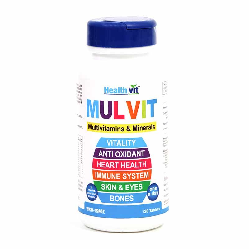 Buy HealthVit MULVIT Multivitamins & Minerals 120 Tablets Online