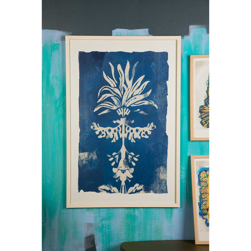 Buy Freedom Tree Montane Shrub Cyano Blue Matt Finish Paper Wall Art ...