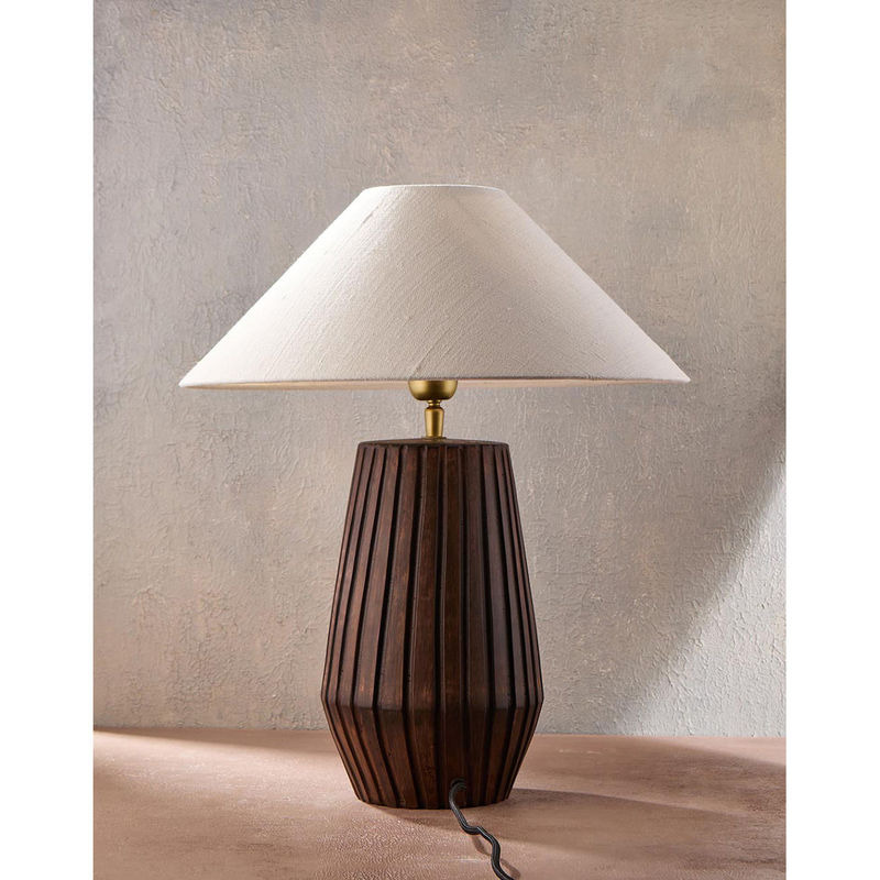 Buy Fabindia Brown Rekha Ecomix Table Lamp Online