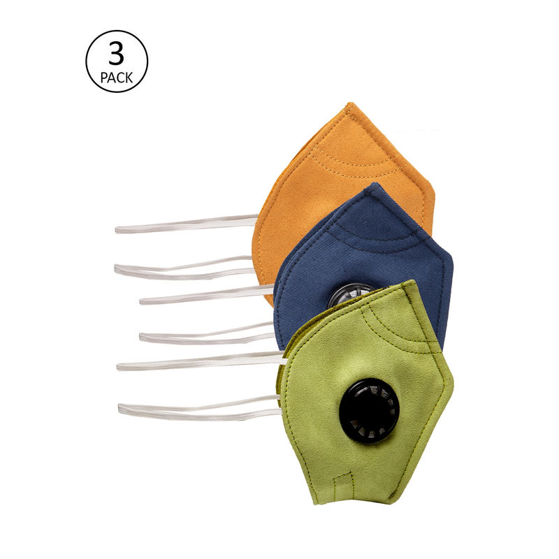 Buy Yelloe 3Ply Unisex Reusable Pollution Mask With Respiratory Valve ...