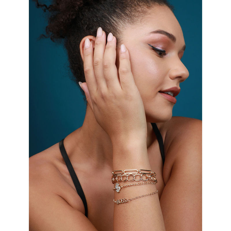 Buy SOHI Sleek Arm Candy Bracelet (Set of 4) Online