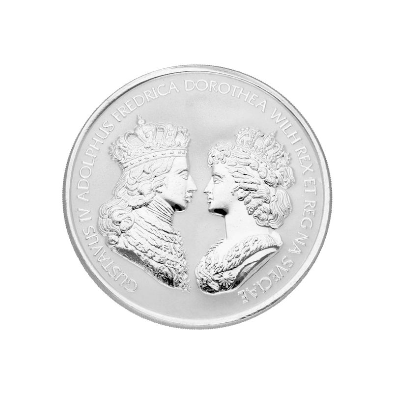 Buy Sri Jagdamba Pearls Raja Rani Silver Coin Online