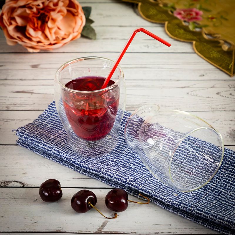 Buy EZ Life Borosilicate Double Wall Cocktail - Mocktail Glass ...