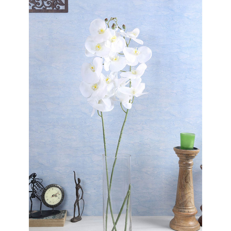 Buy Fourwalls Artificial Decorative Real Touch Orchid Flower Sticks (95 ...