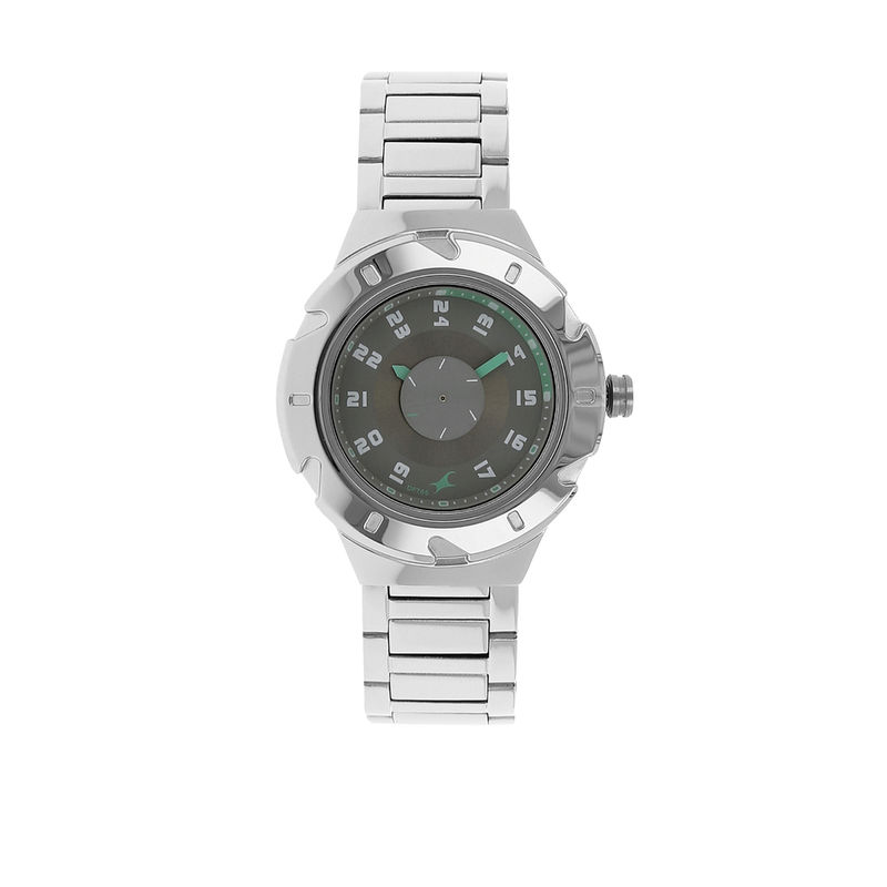 Buy Fastrack Grey Dial Silver Stainless Steel Strap Watch Online