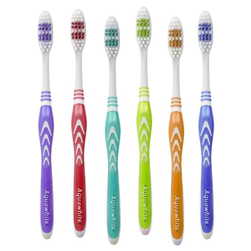 Buy Aquawhite Popular Flexi Toothbrush - Medium Bristles (Pack of 6) Online