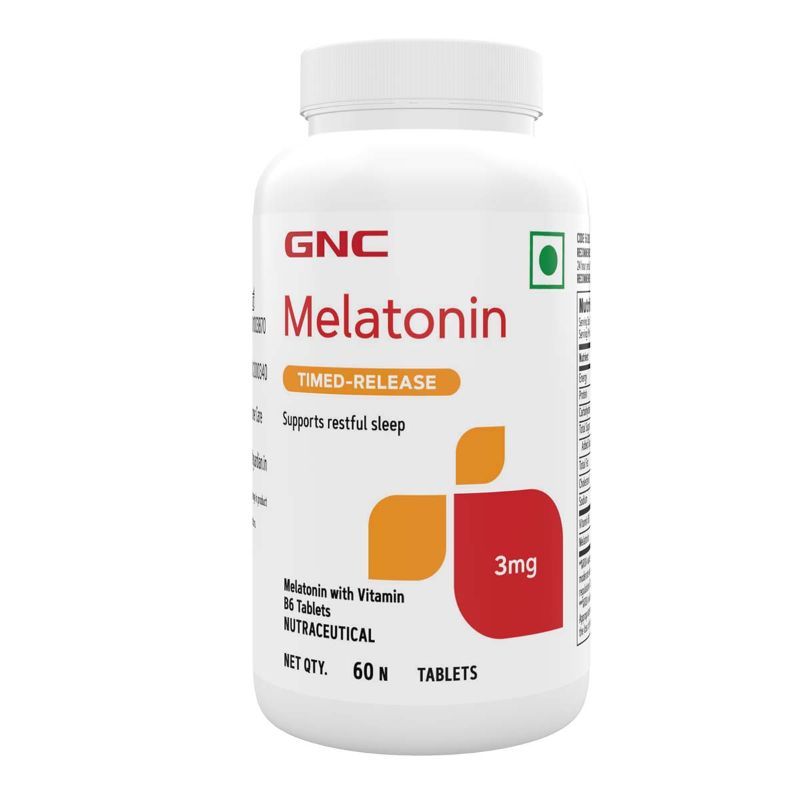 Buy GNC Melatonin 3 Mg - Supports Restful Sleep - Times Release - 60 ...