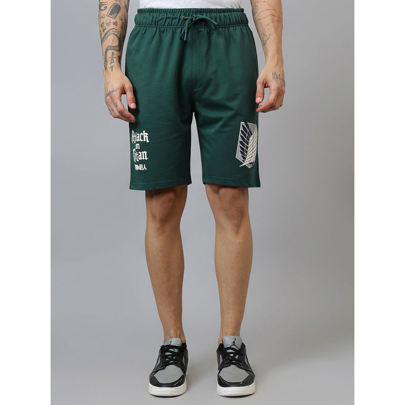 Buy Free Authority Official Attack On Titans Printed Regular Fit Shorts ...